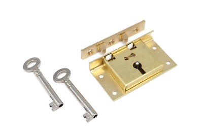 Half Mortise Lock Chest Trunk Large Box Lock Solid Brass Cabinet Lock 2 ...