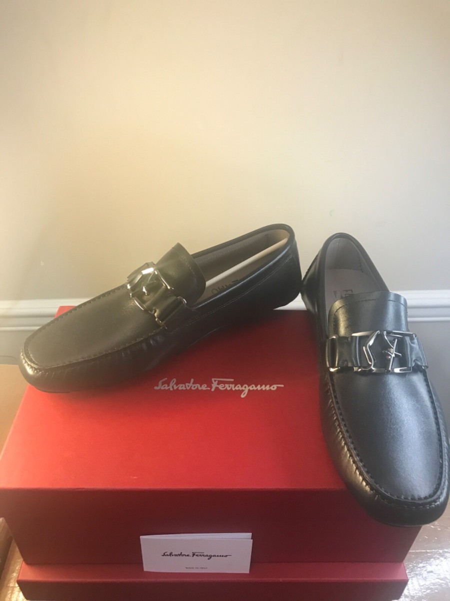 Men's SALVATORE FERRAGAMO Peter Nero Calf Light Grey Skin Men's SALVATORE FERRAGAMO Peter Nero Calf Light Grey Skin