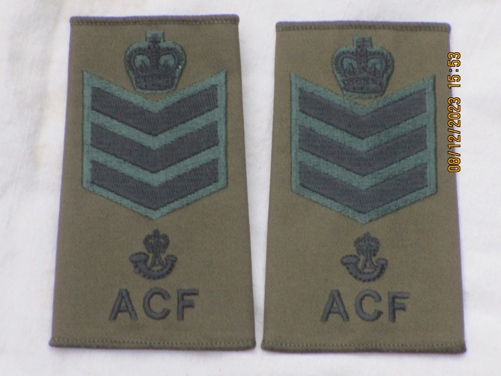 Rangschlaufen: Staff Sergeant,The Rifles, ACF,oliv, Army Cadet Force ...