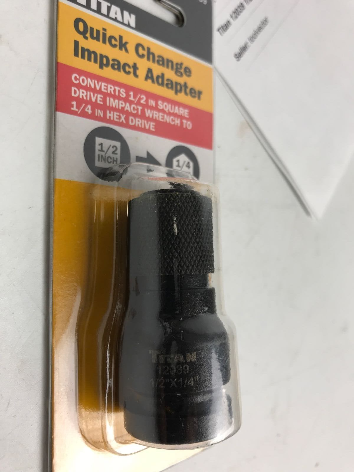 Titan 12039 1/2" Dr. to 1/4" Hex Quick Change Impact Adapter | eBay