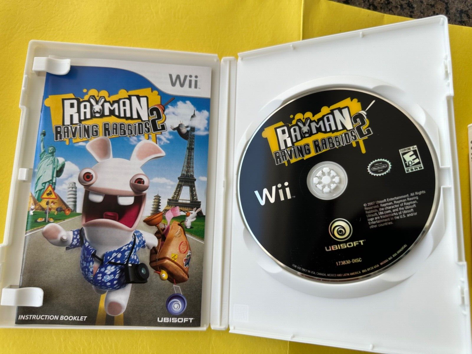 Rayman Raving Rabbids 2 (Nintendo Wii, 2007) Including Manual ...