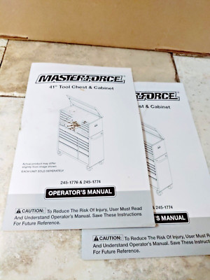MASTERFORCE OPERATOR'S MANUAL 41" Tool Chest & Cabinet | eBay