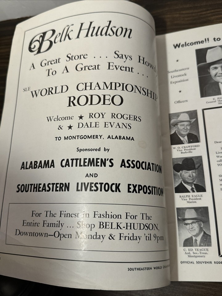 1972 SLE Rodeo Roy Rogers Dale Evans Souvenir Program Montgomery ...