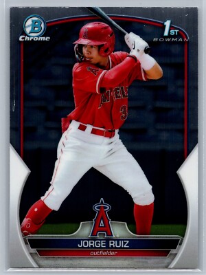 2023 Bowman Chrome BCP-123 Jorge Ruiz Los Angeles Angels Baseball Card ...