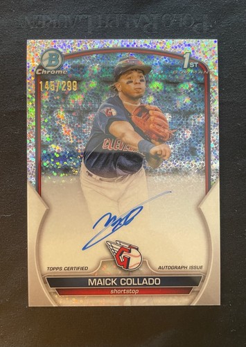 2023 Bowman Chrome Maick Collado 1st Speckle Refractor Auto #CPA-MCO ...