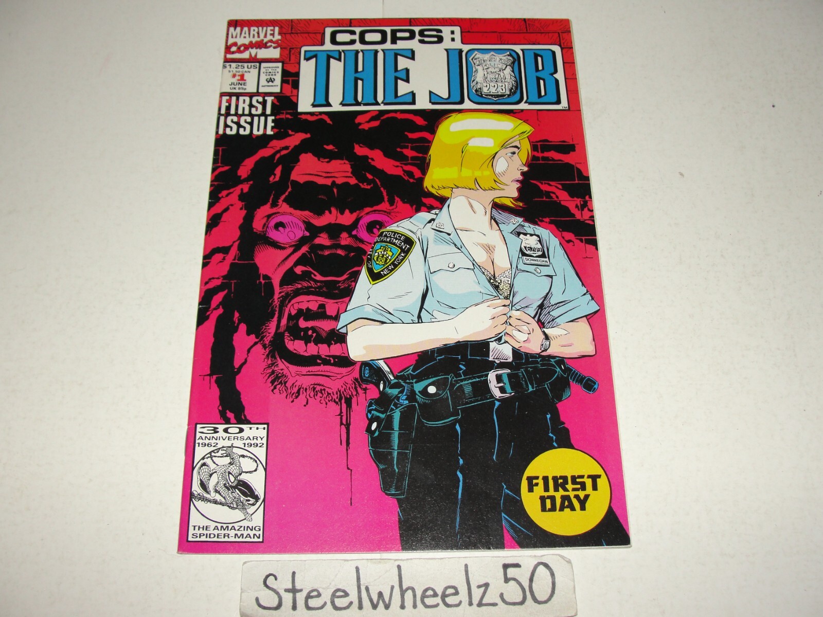 Cops The Job #1 Comic Marvel 1992 First Day New York Police Larry Hama ...
