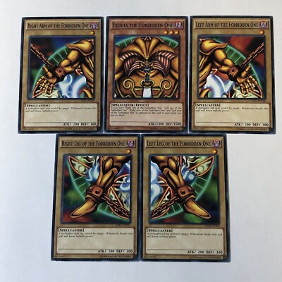 YUGIOH COMPLETE ALL 5 PIECES SET EXODIA THE FORBIDDEN ONE YUGI MUTO ...