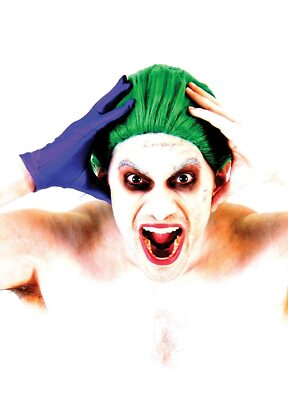 Adult Men's Criminal Mastermind Joker Haha Green Wig Halloween Costume ...