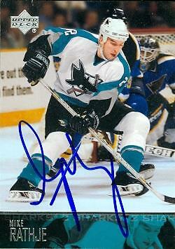 Mike Rathje autographed Hockey Card (San Jose Sharks) 2004 Upper Deck ...