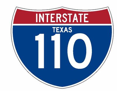 Interstate 110 Sticker R1979 Texas Highway Sign Road Sign | eBay