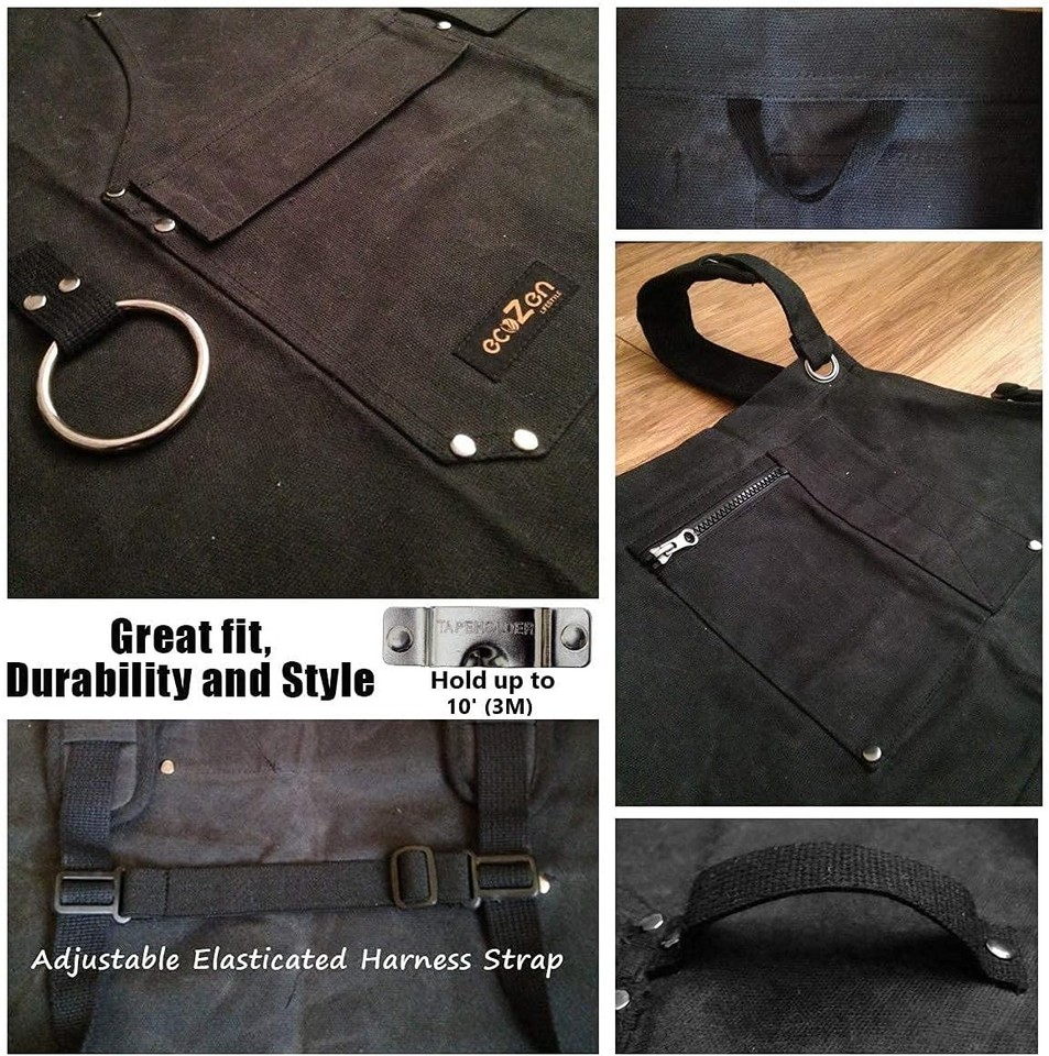 Ecozen Lifestyle Men'S Carpenter Apron - Heavy Duty Waxed Canvas ...