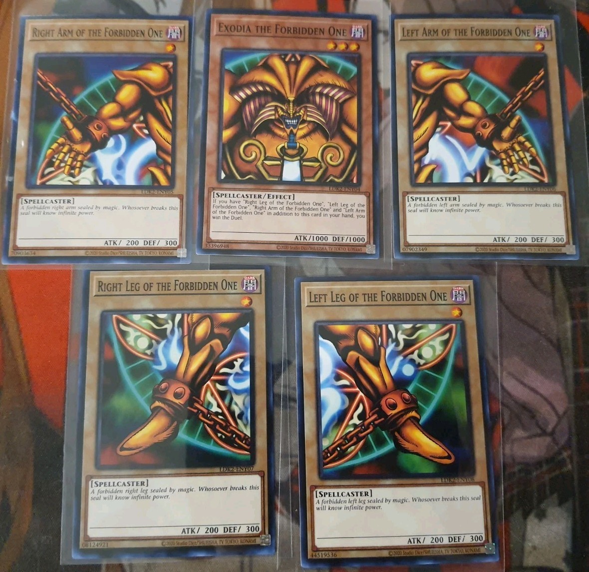 Exodia the Forbidden One LDK2 Common NM YUGIOH! TCG Complete 5 Card Set ...