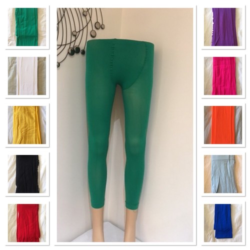 Ladies Footless Tights Stockings Pantyhose Opaque Fluro Dance Costume ...