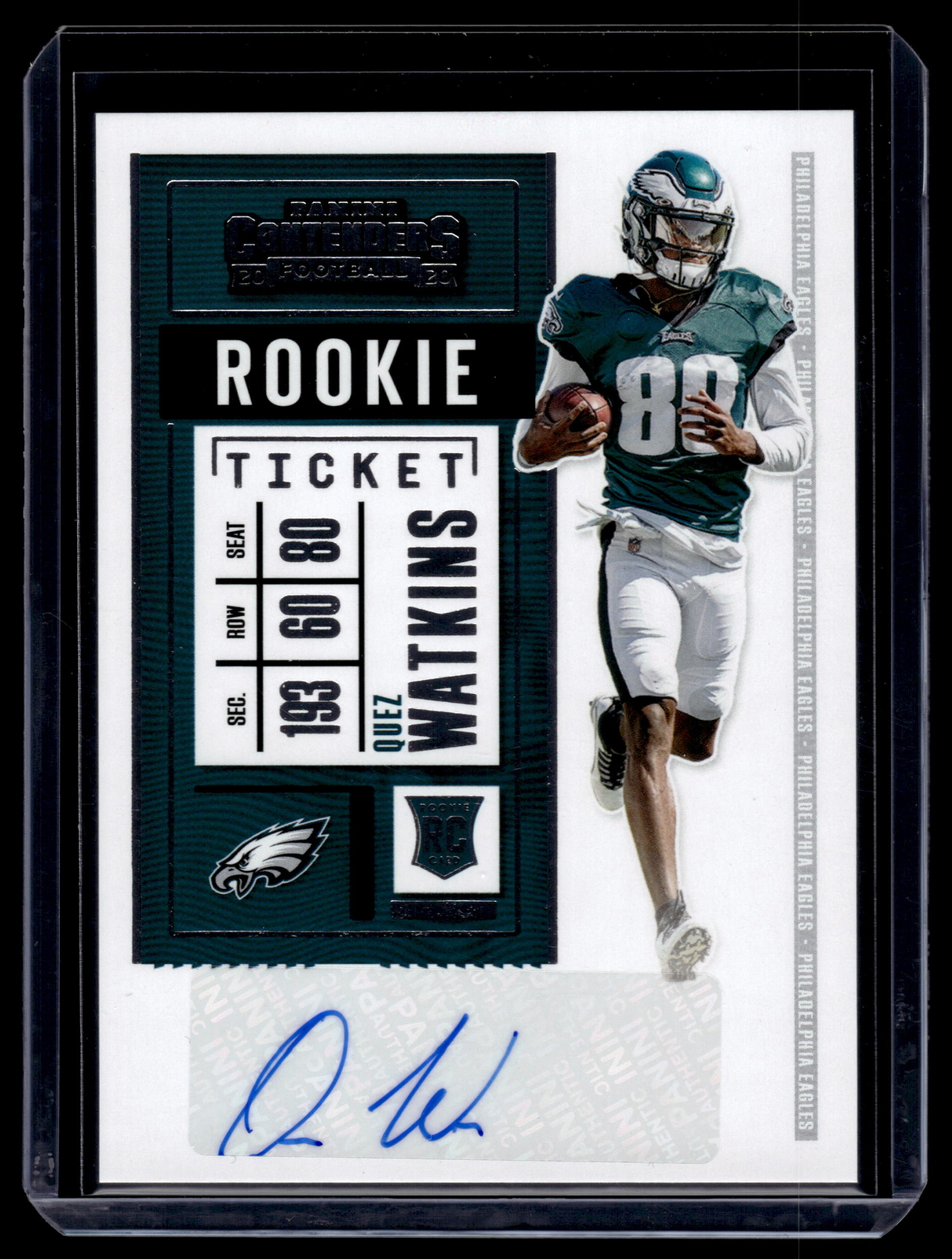 2020 Panini Contenders - Rookie Ticket #164 Quez Watkins (AU, RC) for ...
