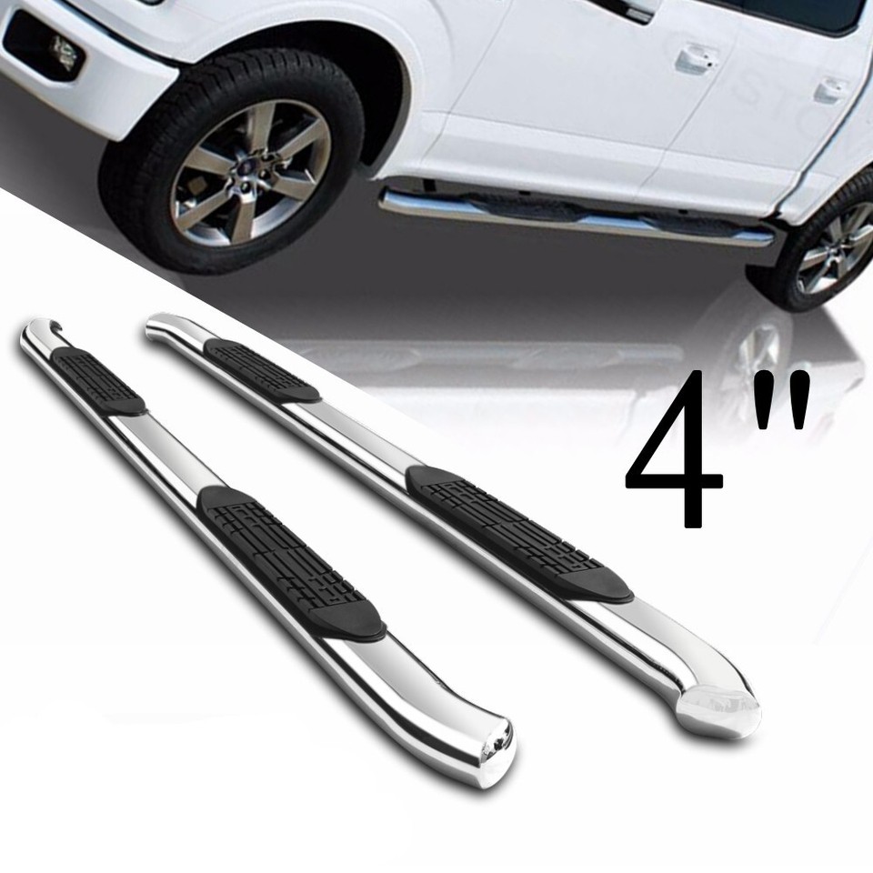 2019-2024 Dodge Ram 1500 Classic Quad Cab 4" Chrome Nerf Bars Side ...