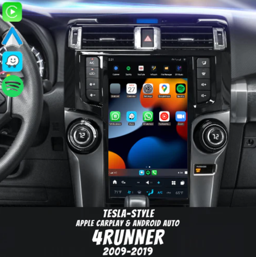 TOYOTA 4RUNNER 2009-2019 APPLE CARPLAY & ANDROID AUTO TESLA SCREEN 13.6 ...