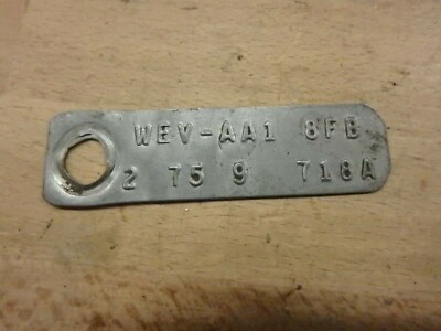 FORD 9 INCH 2.75 REAR END OPEN DIFFERENTIAL ID TAG | eBay