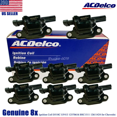 GENUINE Set of 8 OEM GM Delco Ignition Coil LS3 LT1 LSA L83 L86 D510C ...