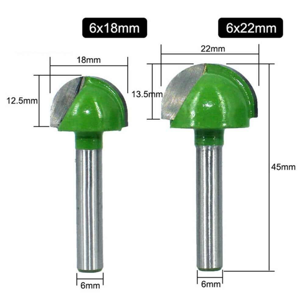 1/4 Shank Router Bit Round Nose Cove Core Box Cutter Woodwork Tools ...