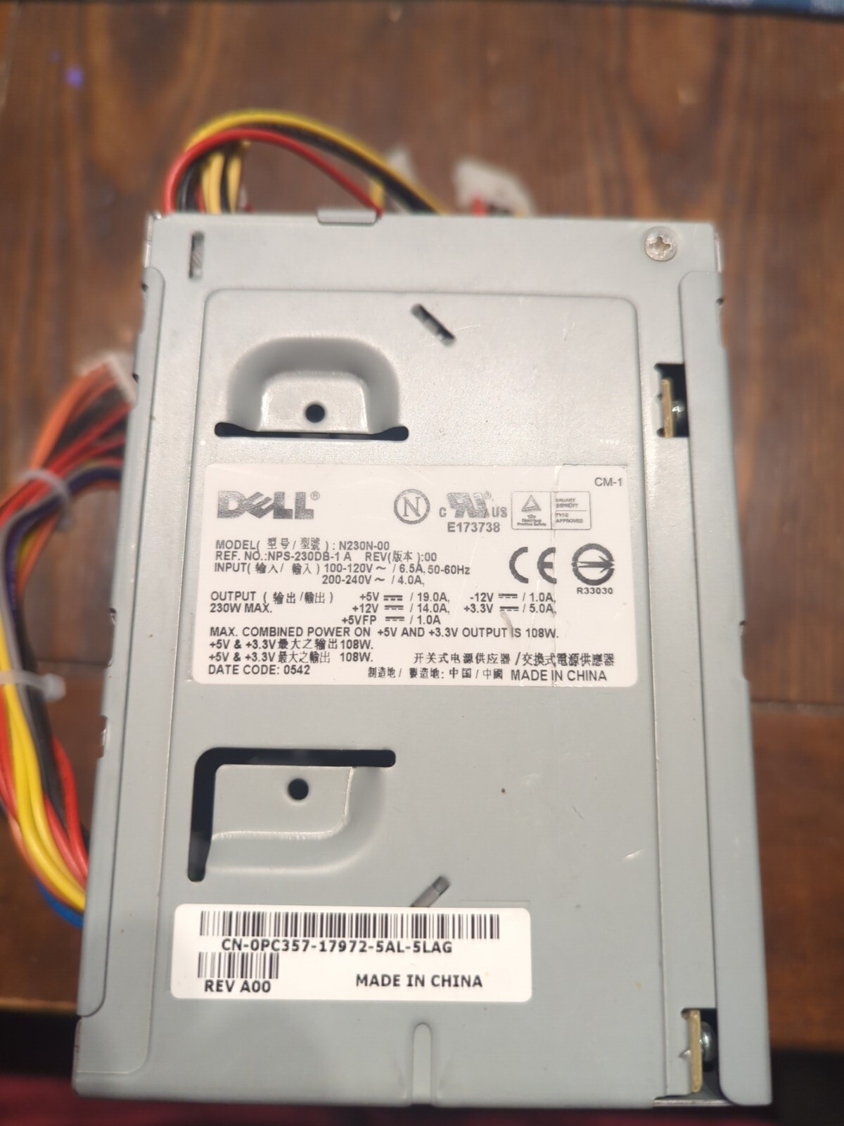 Dell N230N-00 230W Power Supply NPS-230DB-1A PSU | eBay