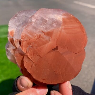 423G Beautiful Natural Rare Red "Mercedes" benz Calcite Mineral Sample ...