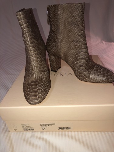 NIB Alexandre Birman Taupe Tan Genuine Python Bootie Size 41 | eBay