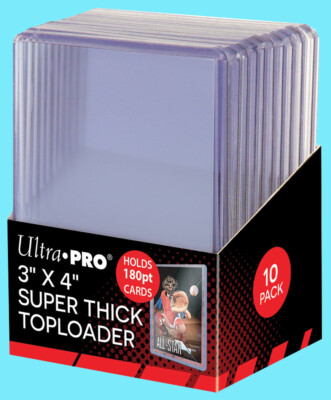 10 Ultra Pro 3x4 180PT SUPER THICK TOPLOADERS NEW Standard Size Card ...