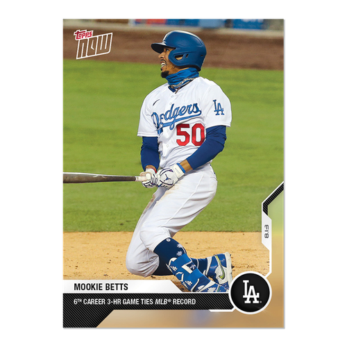 Mookie Betts - MLB TOPPS NOW Card 102 6th career 3 hr game times mlb ...