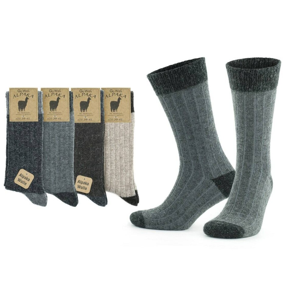 Alpaca Thermal Wool Socks for Women and Men - 1 PAIR - Thick Knitted | eBay