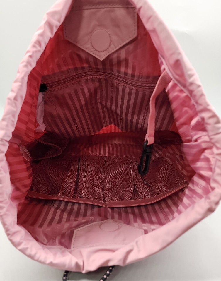 Victoria’s Secret The Live On Point Cinch-Top Backpack - Blush Nylon ...