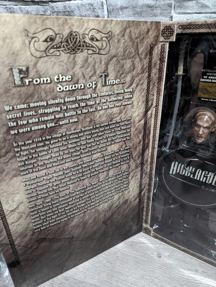 RARE VERSION W/KURGAN'S HEAD Sideshow Highlander Connor MacLeod 12" 1/6 ...