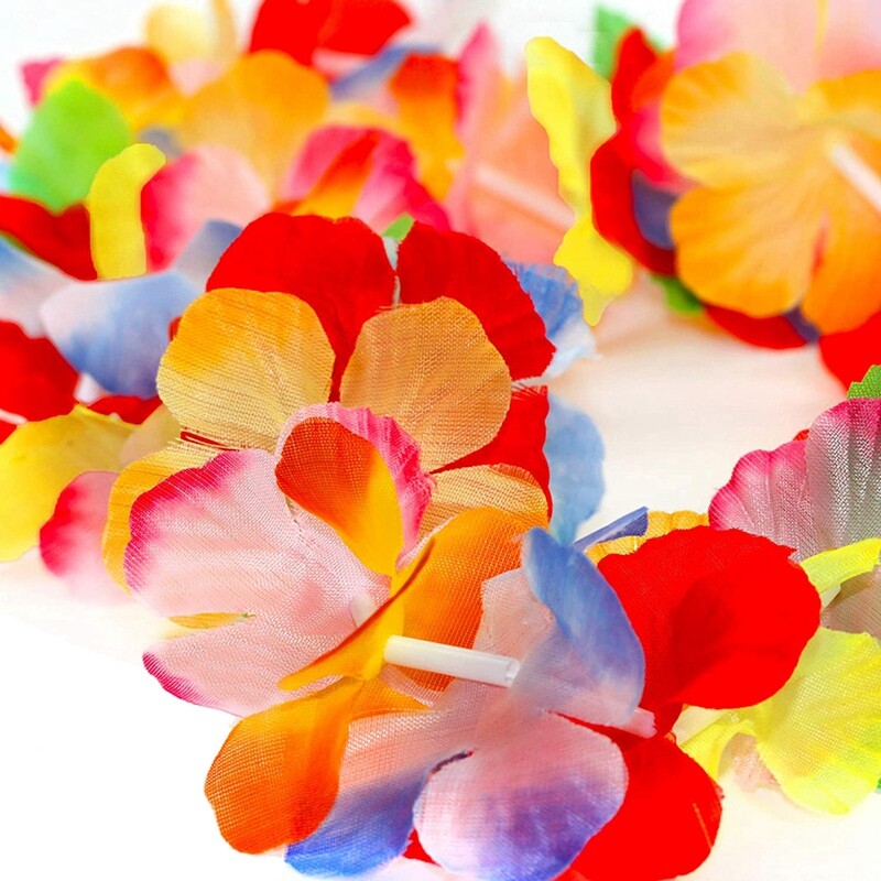 10 Pack Hawaiian Leis Flower Chains Tropical Flower Chain Perfect ...