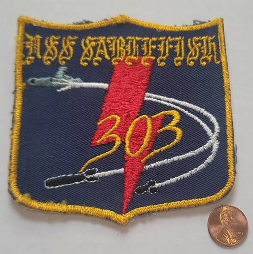 VTG US Navy USS Sablefish Submarine Patch 1950's 1960's USN NAVY BADGE ...