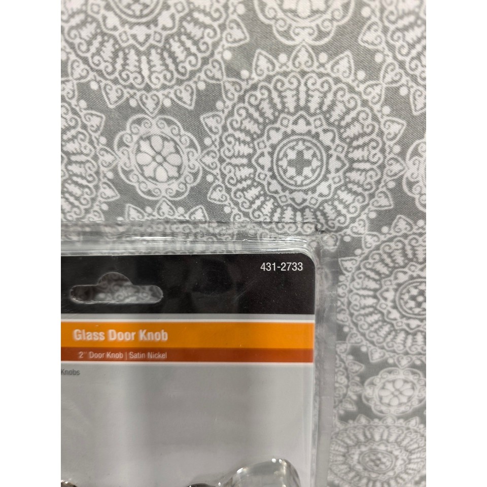 Tru Bolt Glass Door Knob 2 Inch Satin Nickel Ideal for Upgrade or ...