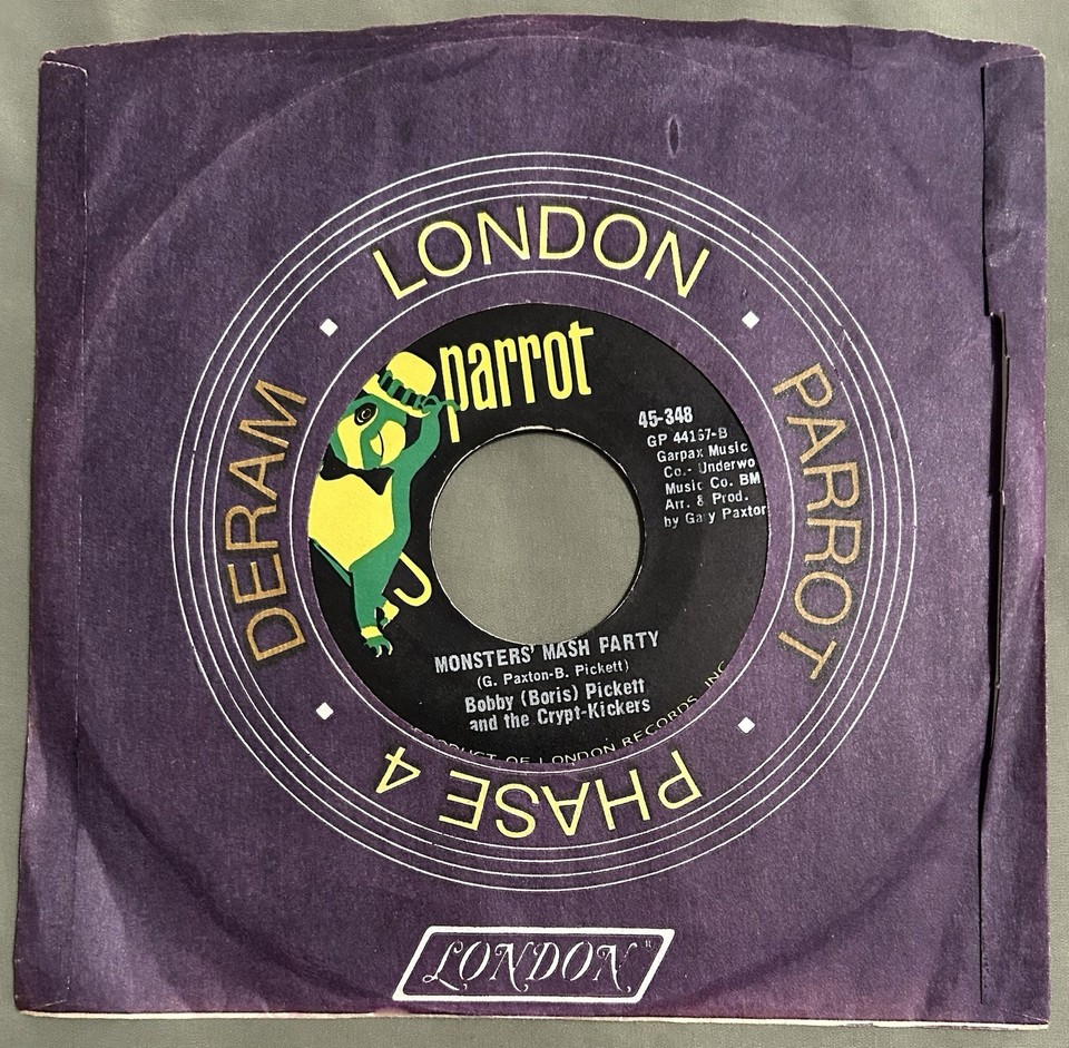 Pickett, Bobby (Boris) Monster Mash/Monster Mash Party Vinyl 45 rpm ...