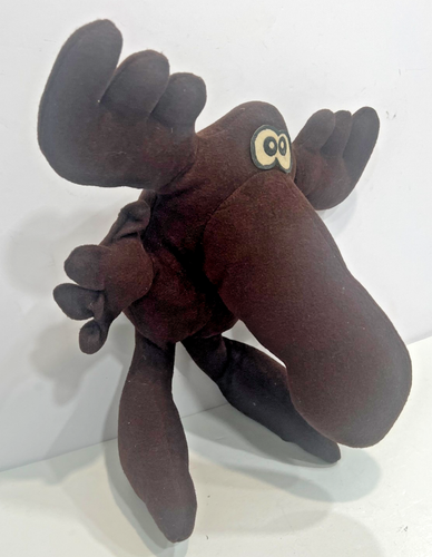 Rocky & Bullwinkle Plush 12" Bullwinkle Stuffed Animal Vintage 1950s ...