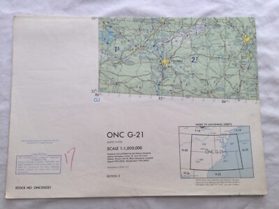 Vintage Operational Navigation Chart ONC G-21 , 1976 , United States ...