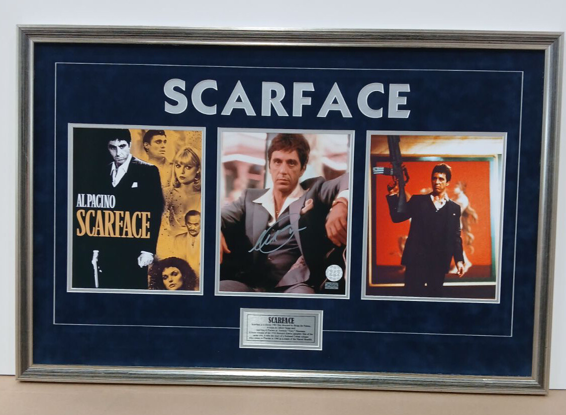 Signed Al Pacino Framed Scarface Collage COA from top seller Superb AAA ...