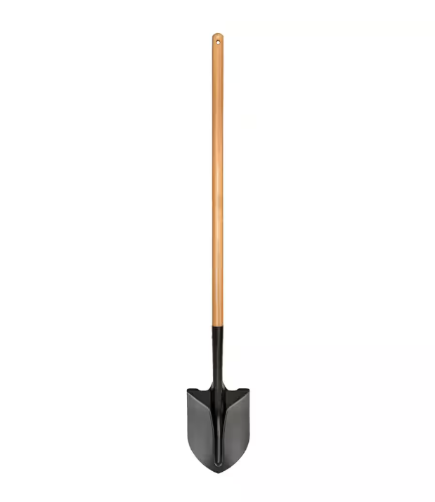 43.3 in. Wood Handle Digging Shovel with Carbon Steel Blade | eBay