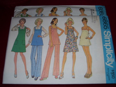 UNCIRCULATED 1975 SIMPLICITY 6865-LADIES RETRO MATERNITY WARDROBE ...