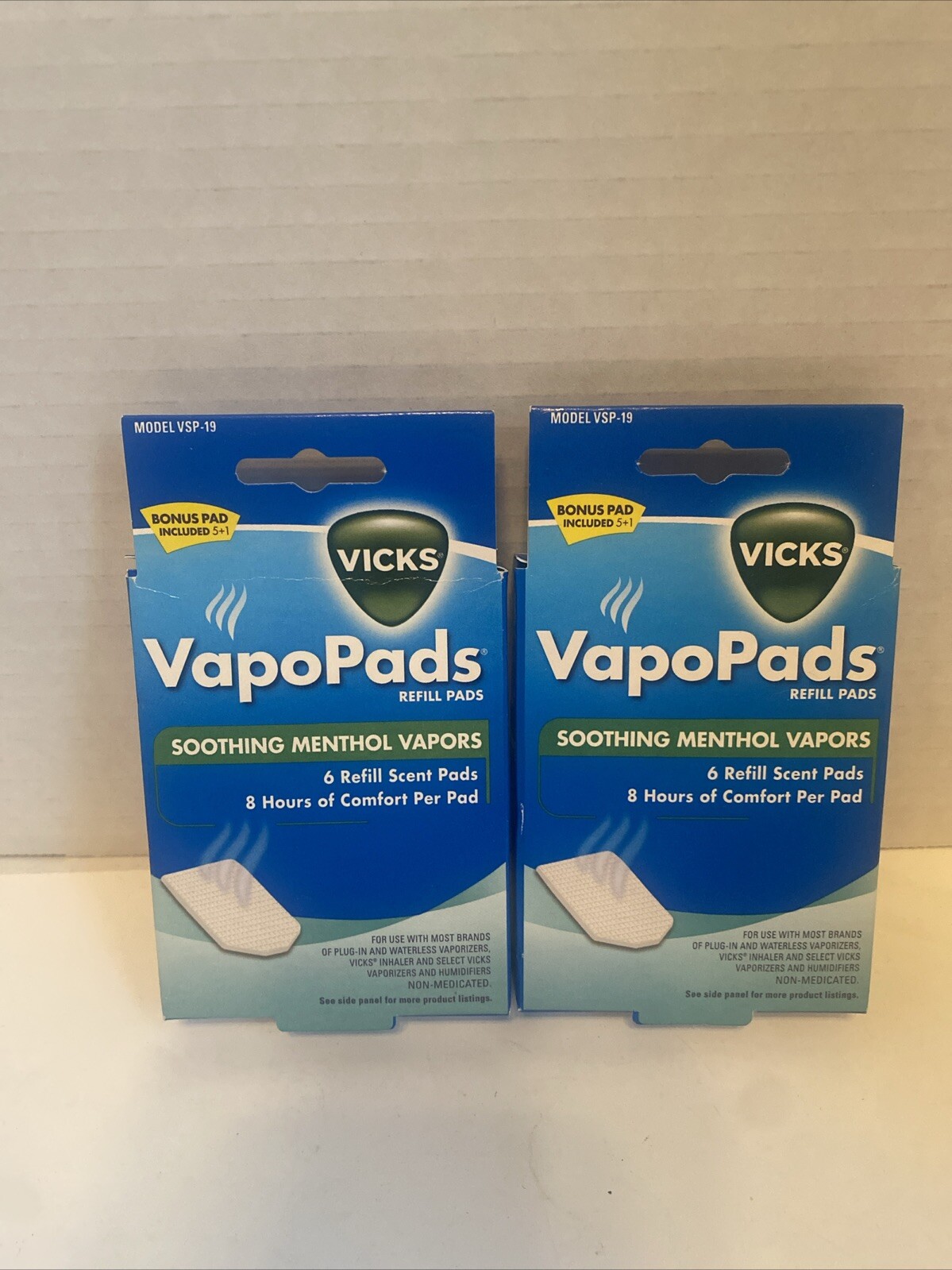 Vicks VapoPads Refills Soothing Menthol Vapors For Humidifiers TWO (2 ...