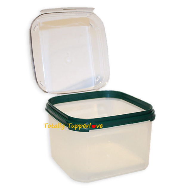 Tupperware #2 Signature Line Modular Mates Square 11 Cups Hunter Green ...