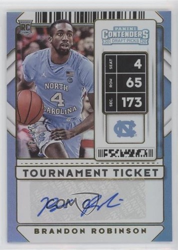 2020 Panini Contenders Draft Picks Sticker /49 Brandon Robinson Rookie ...