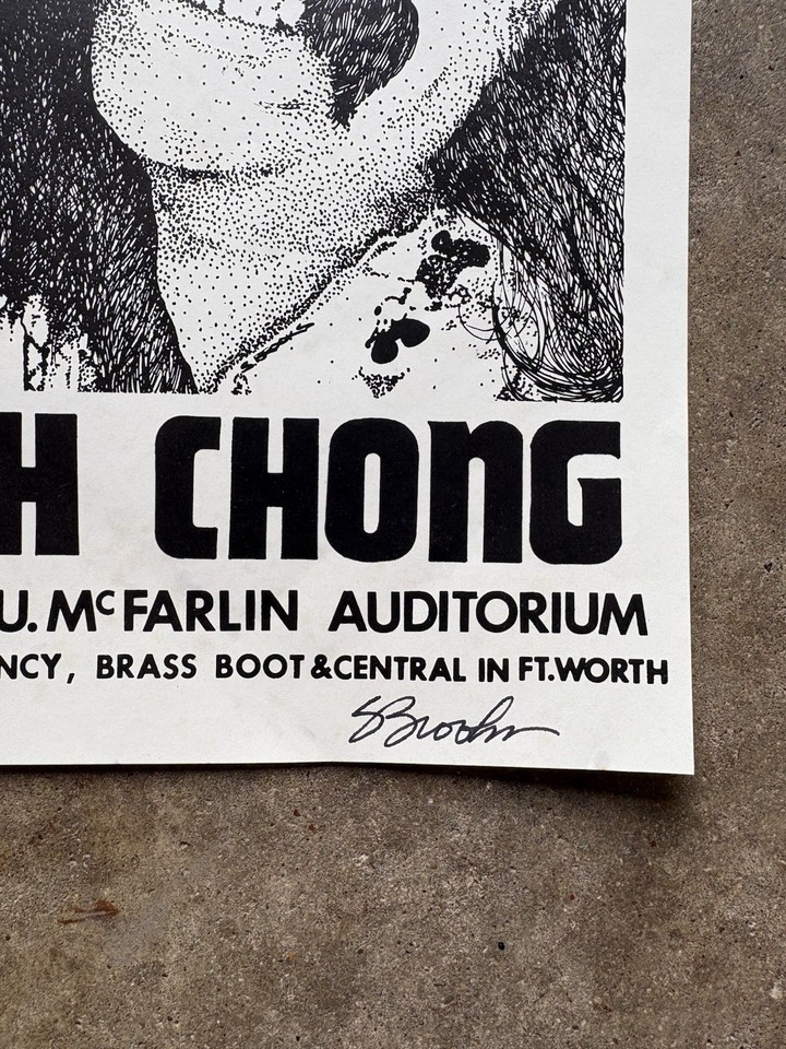 ULTRA RARE 1970’s Cheech And Chong Concert Handbill Poster Artist ...