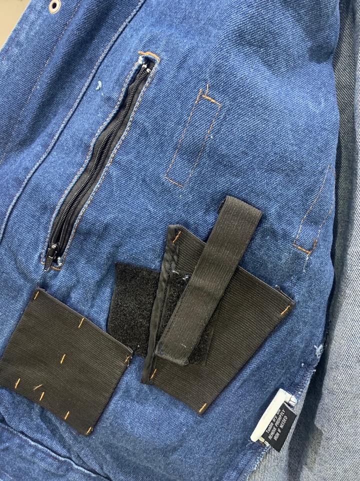 Wyoming Traders Mens Blue Snap Up Conceal Carry Denim Ranch Wear Jacket ...