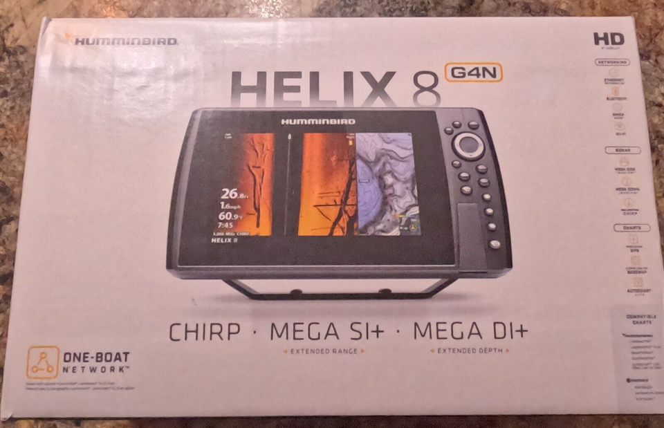 Humminbird Helix 8 CHIRP MEGA SI+ GPS G4N Fishfinder - with transducer ...