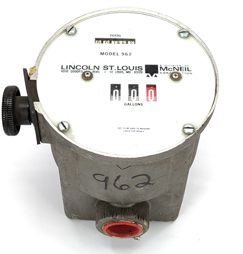 Lincoln® 962 - 4-40 GPM Gallons In-line Lube Meter St Louis McNeil | eBay