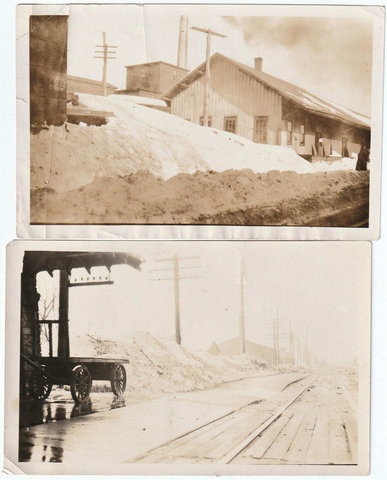St Johnsonville NY - Railroad Depot Station ca 1920s - TWO - Original ...
