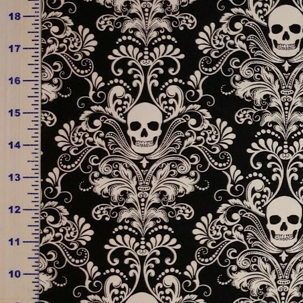 Skull Damask Wallpaper