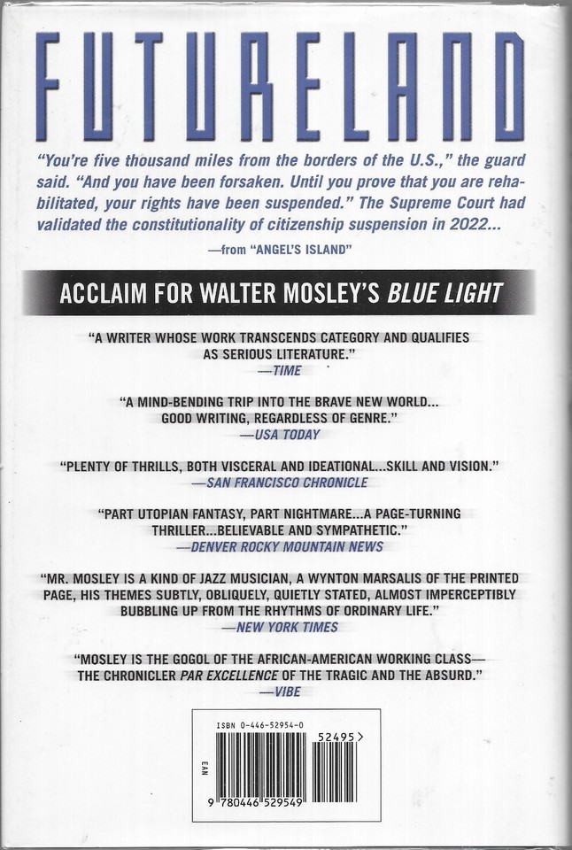 FUTURELAND Nine Stories of an Imminent World WALTER MOSLEY 2001 HcvDJ ...